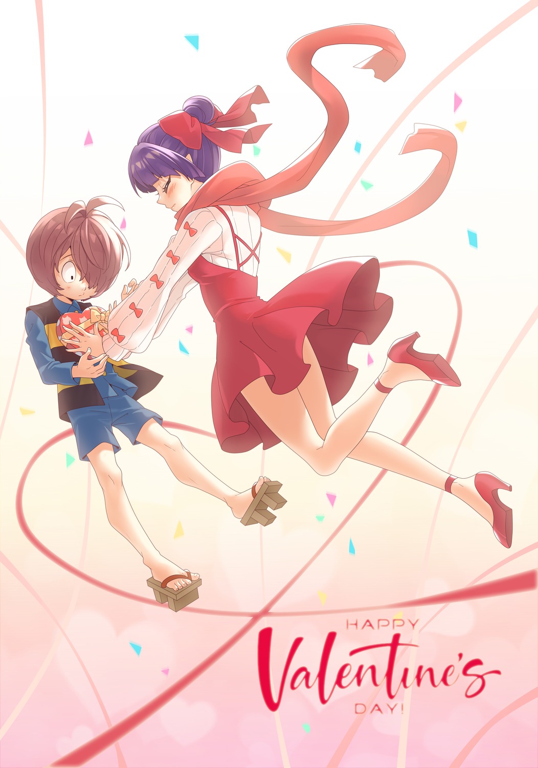 billie (pixiv 83280901) gegege no kitaro kitarou neko musume dress heels pointy ears sweater ...